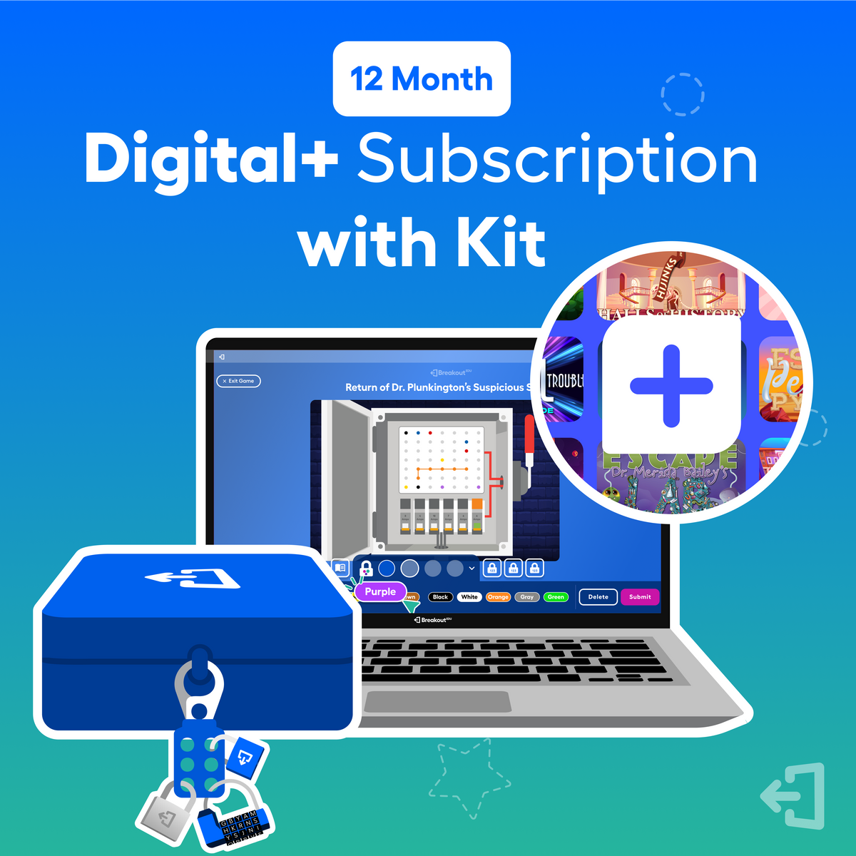 Breakout EDU Digital+ Subscription with Kit | Breakout EDU